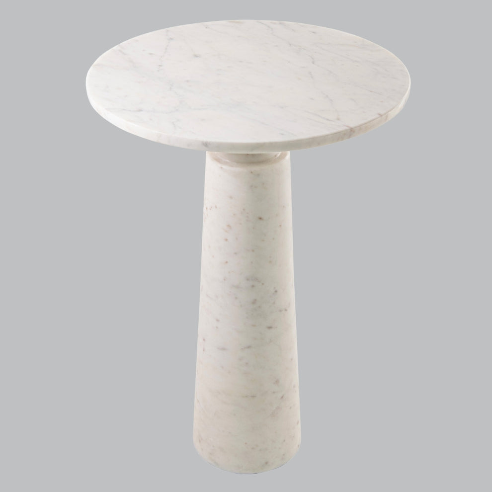 Luna White Marble Side Table – Deccori Home