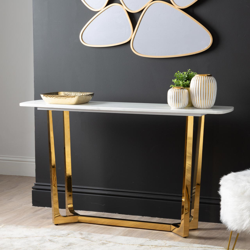 The Gold Metal Console Table – Deccori Home