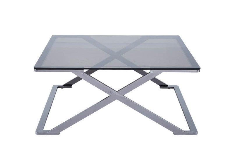 Axel Grey Gunmetal with Smoke Glass Coffee Table – Deccori Home