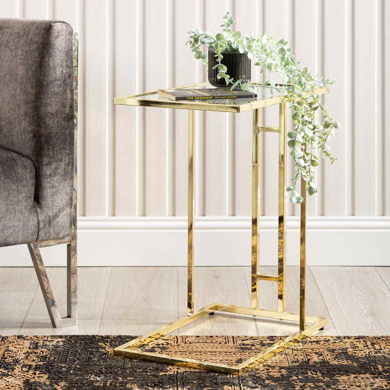 The C-shaped gold Sofa Table – Deccori Home