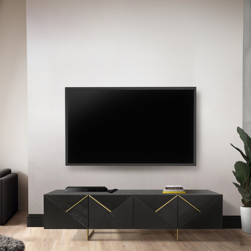 The Iva 4-Door Entertainment Unit Espresso – Deccori Home