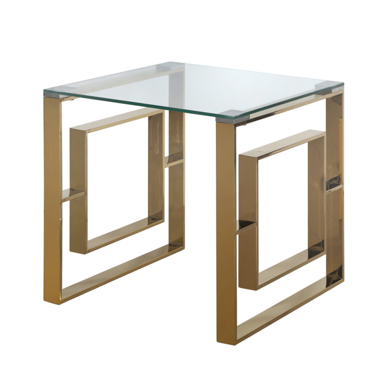 Apex Gold Metal End Table – Deccori Home