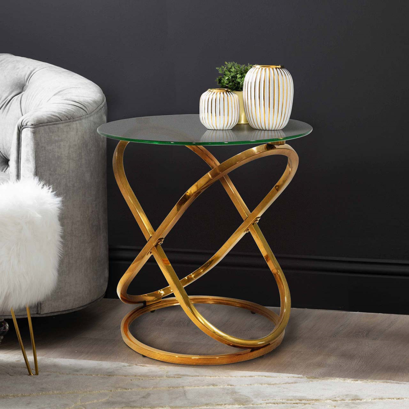 The Rizzo Gold End Table – Deccori Home